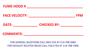 Fume Hoods | SMU Risk Management
