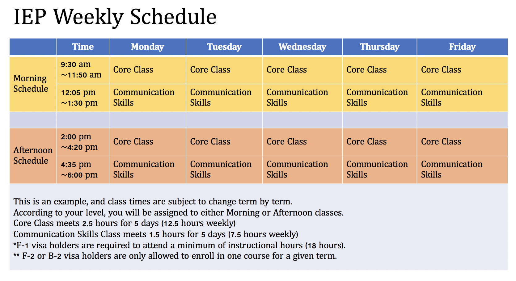 Weekly Schedule | SMU Dedman College of Humanites & Sciences