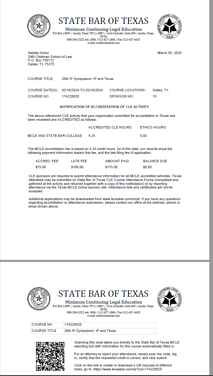 The 20th Symposium on Emerging Intellectual Property Issues ...